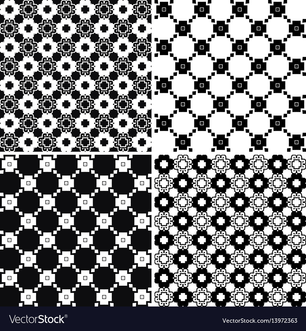 Seamless decorative patterns Royalty Free Vector Image