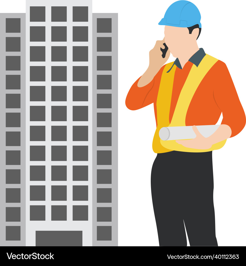 Site engineer Royalty Free Vector Image - VectorStock