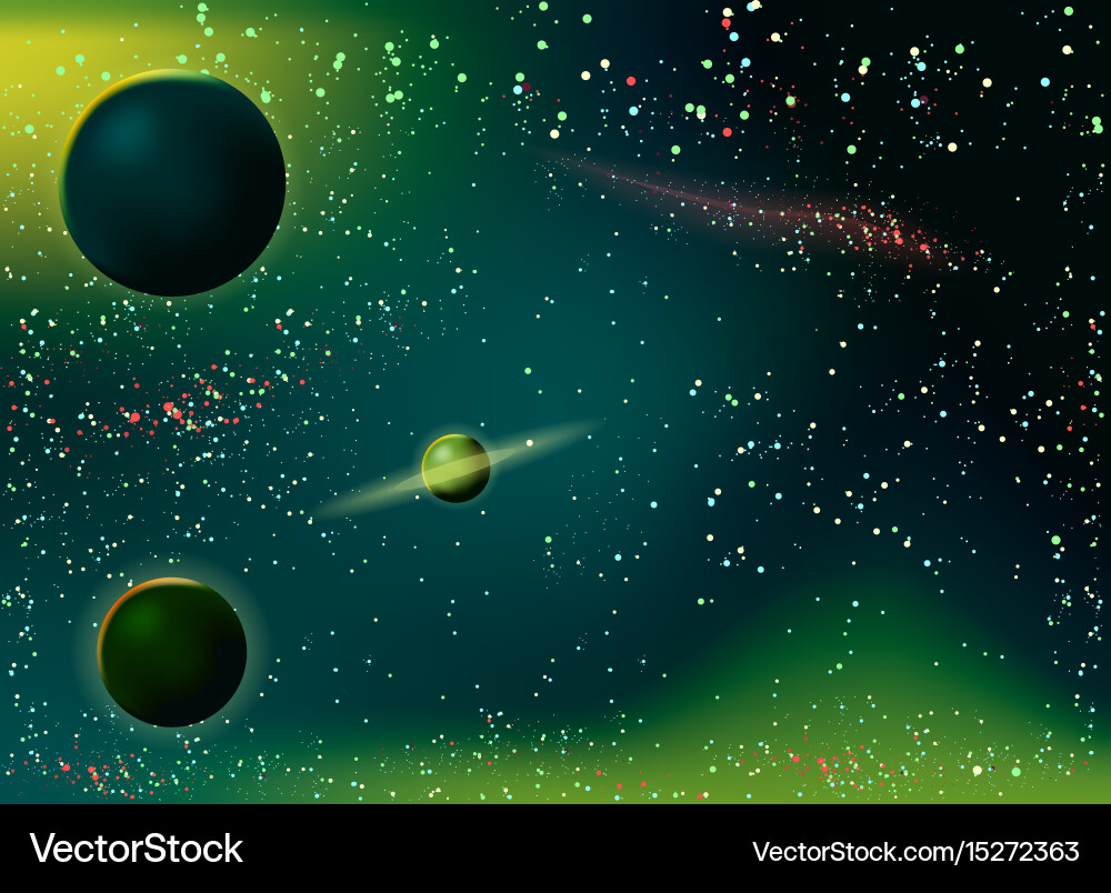 Stardust and bright shining stars in space Vector Image