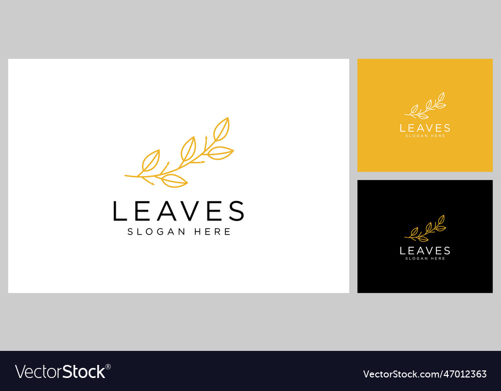 Tree leaf logo design Royalty Free Vector Image