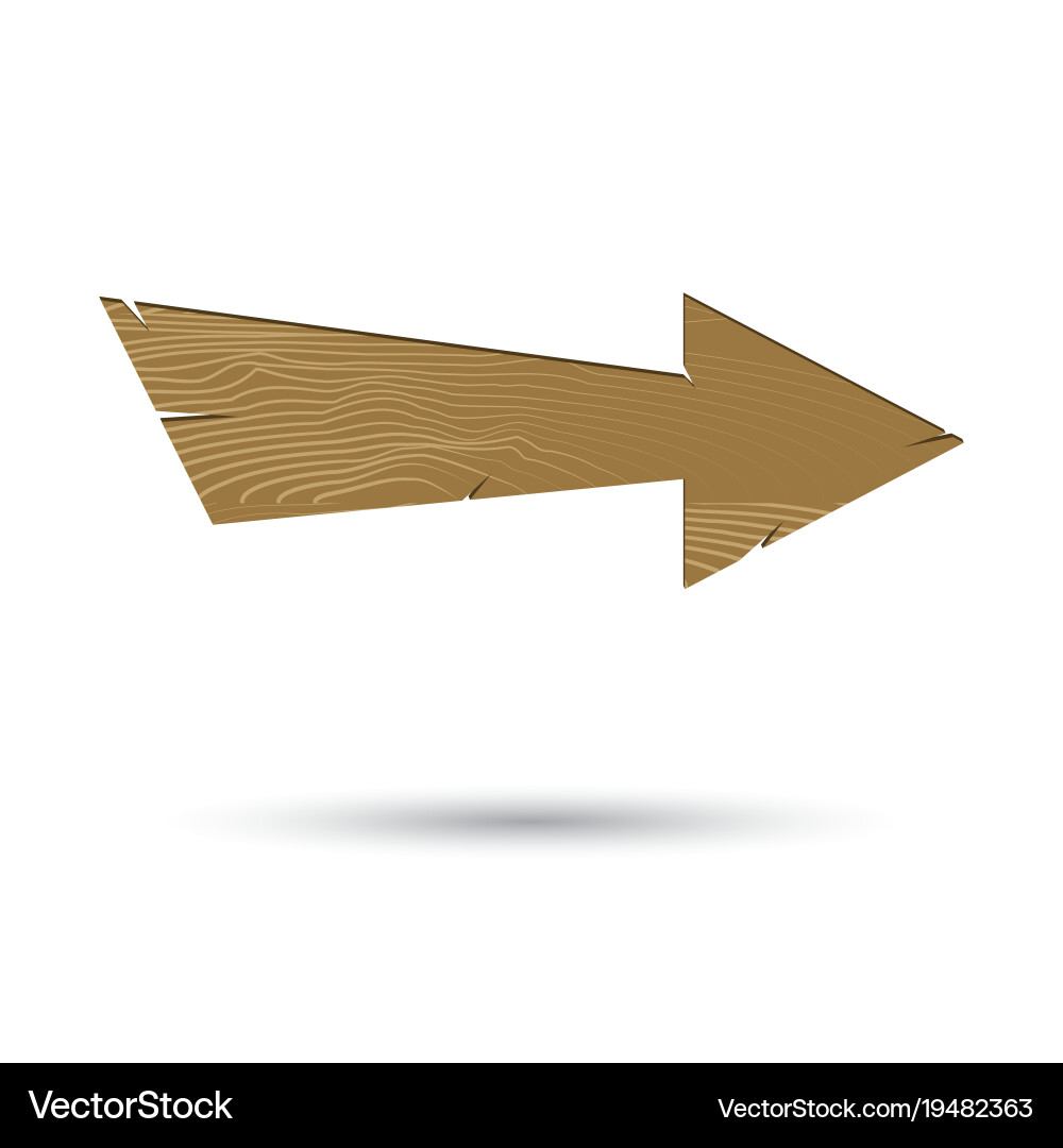 Wood board arrow signboard Royalty Free Vector Image