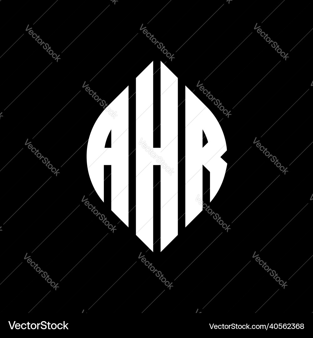 Ahr circle letter logo design Royalty Free Vector Image