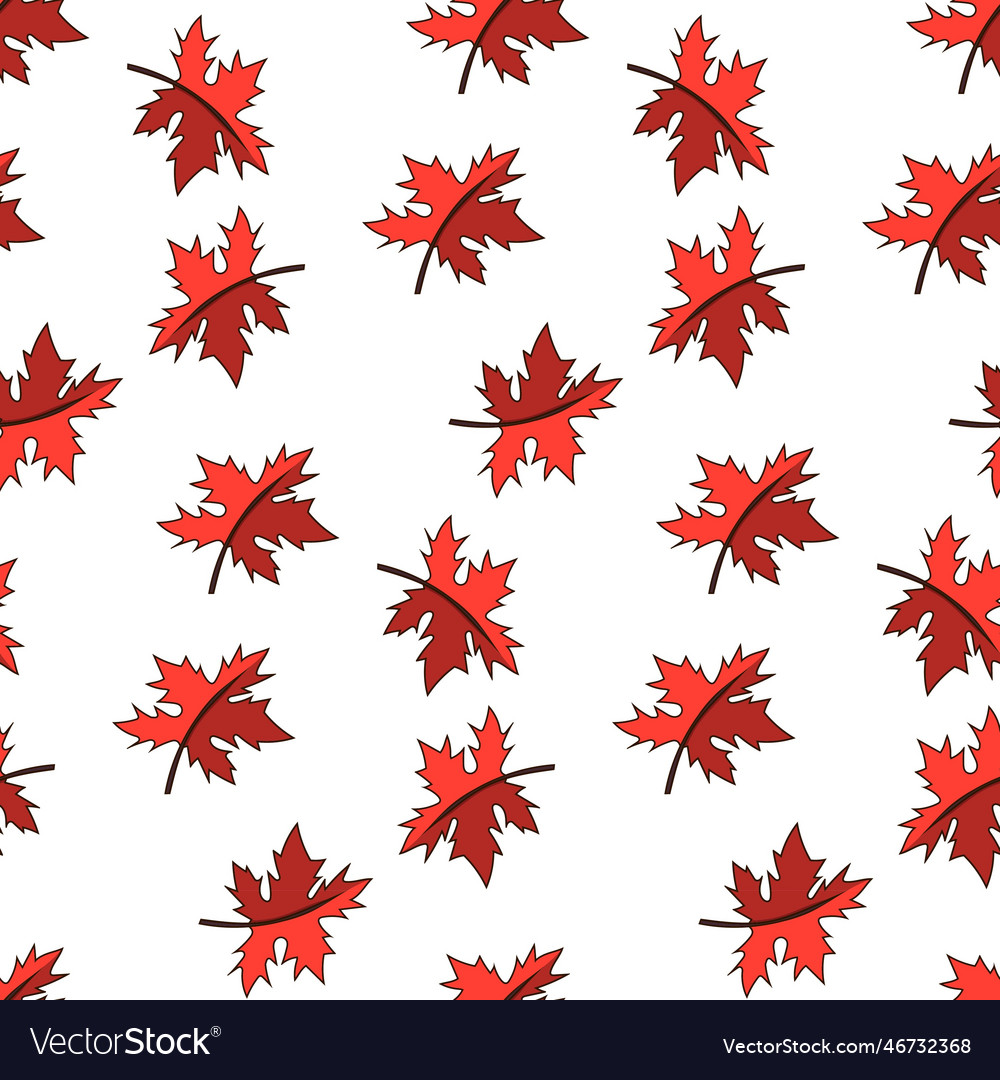 Autumn maple leaf pattern Royalty Free Vector Image