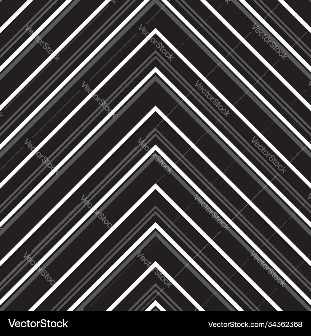Black and white chevron diagonal stripes seamless Vector Image