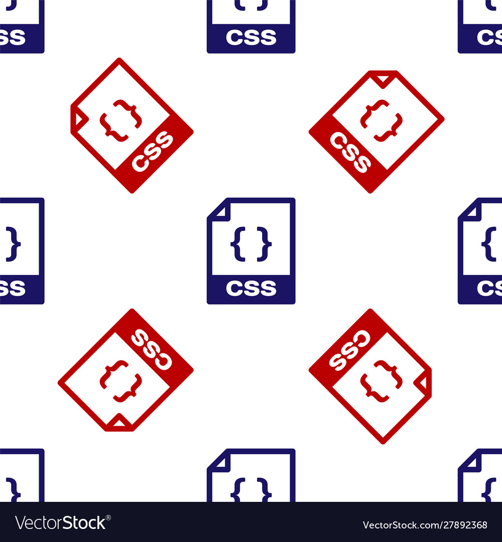 Blue and red css file document download css Vector Image