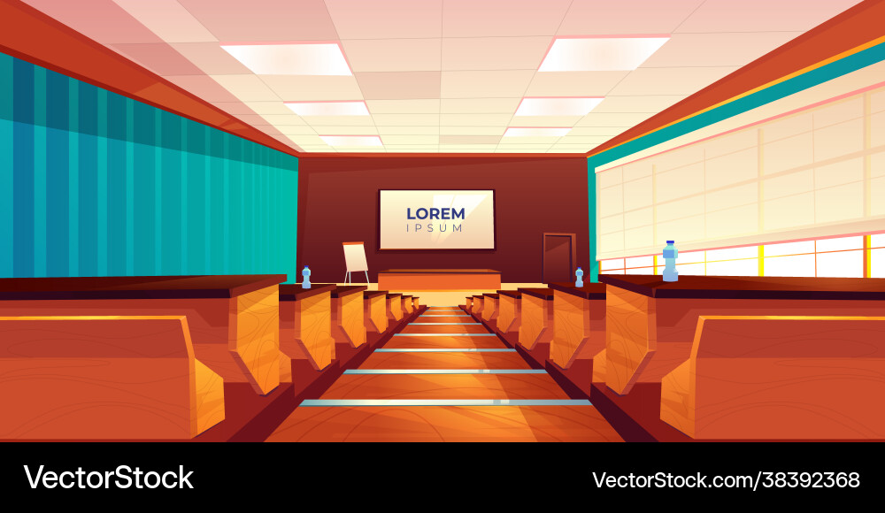 Empty auditorium lecture hall or meeting room Vector Image