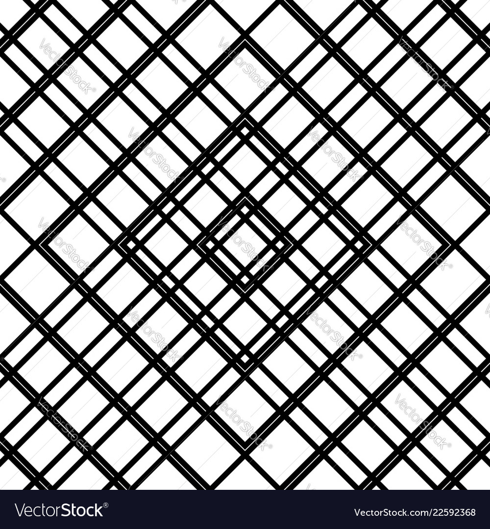 Grid Mesh Seamless Geometric Pattern Monochrome Vector Image