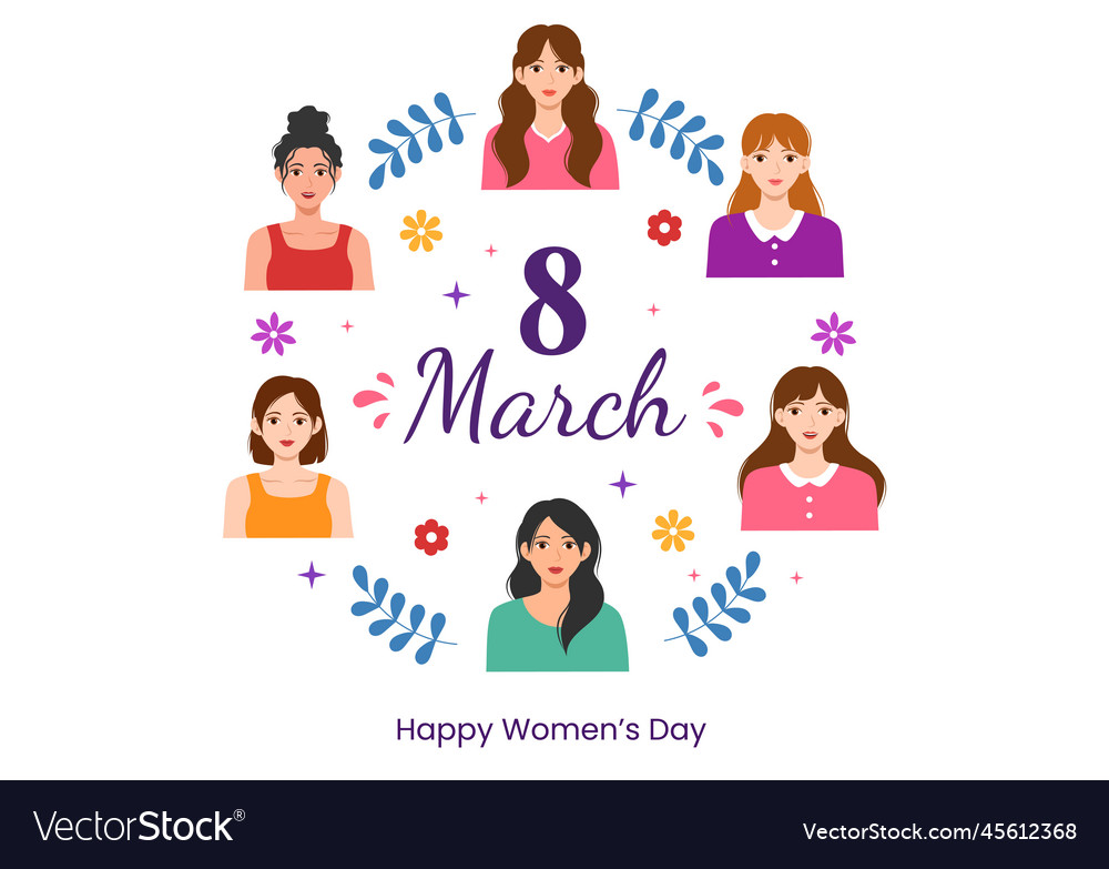 International womens day on march 8 to celebrate Vector Image
