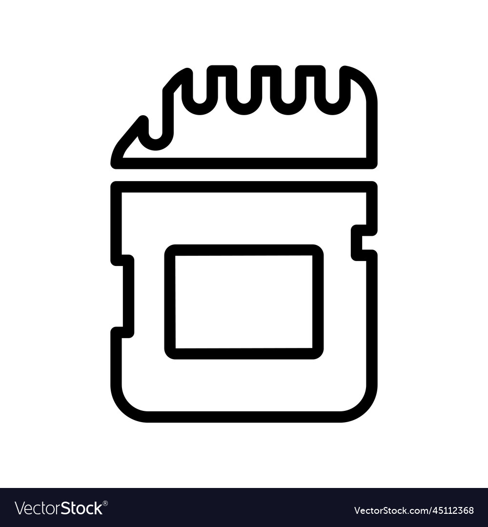 Memory Card Icon Royalty Free Vector Image Vectorstock