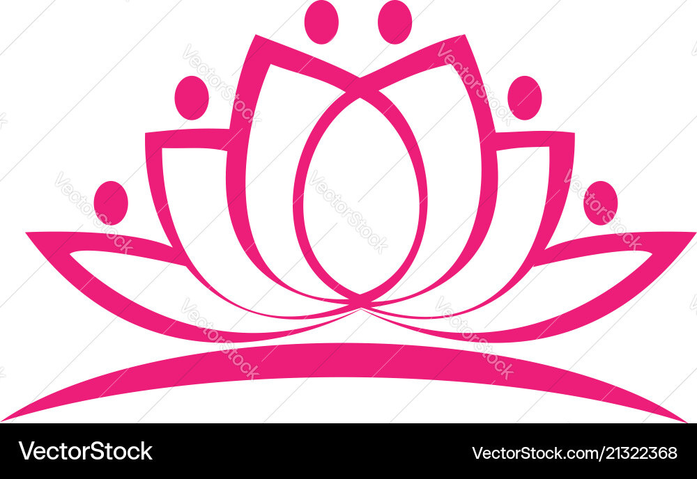 Pink lotus flower icon Royalty Free Vector Image