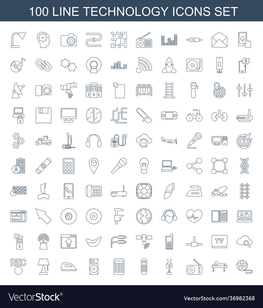 Technology icons Royalty Free Vector Image - VectorStock