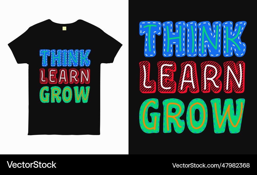 Think learn grow - fuel the back-to-school Vector Image