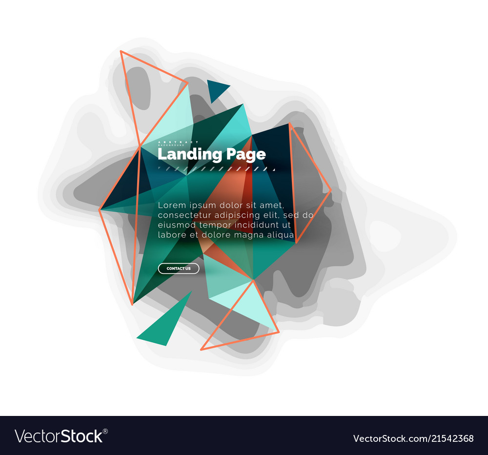Triangular design abstract background landing Vector Image