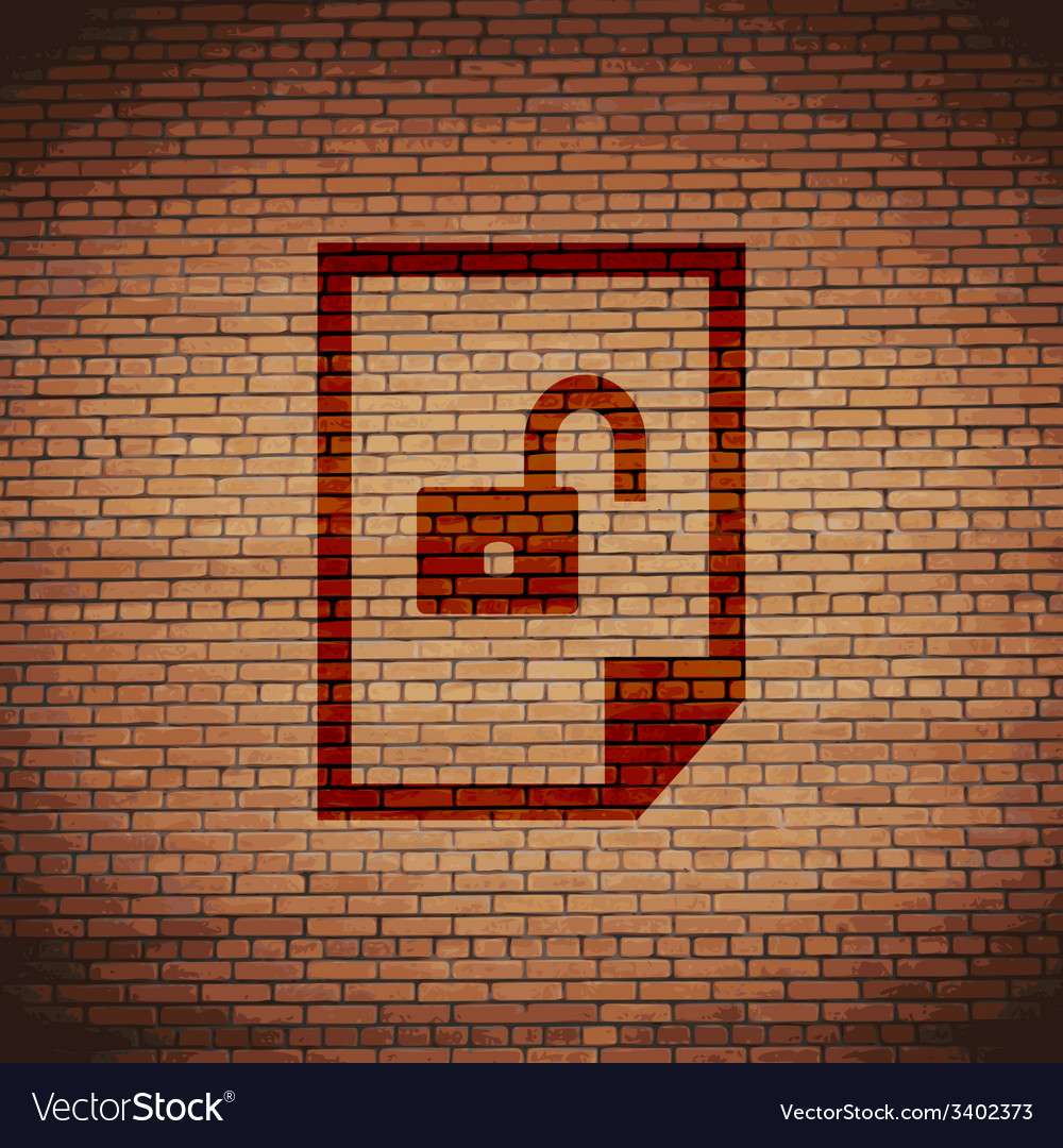 File unlocked icon symbol flat modern web design Vector Image