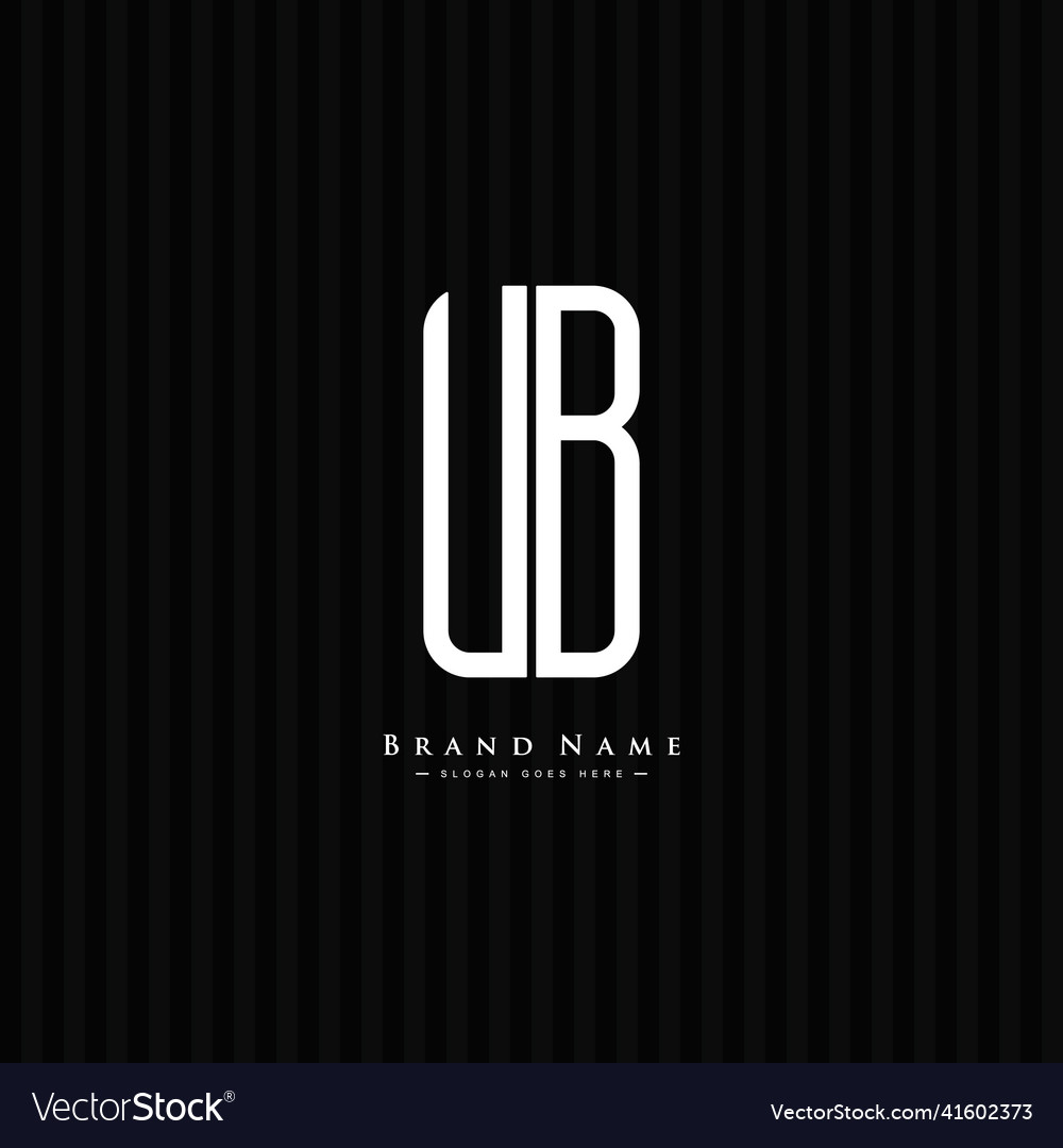 Initial letter ub logo - minimal alphabet Vector Image