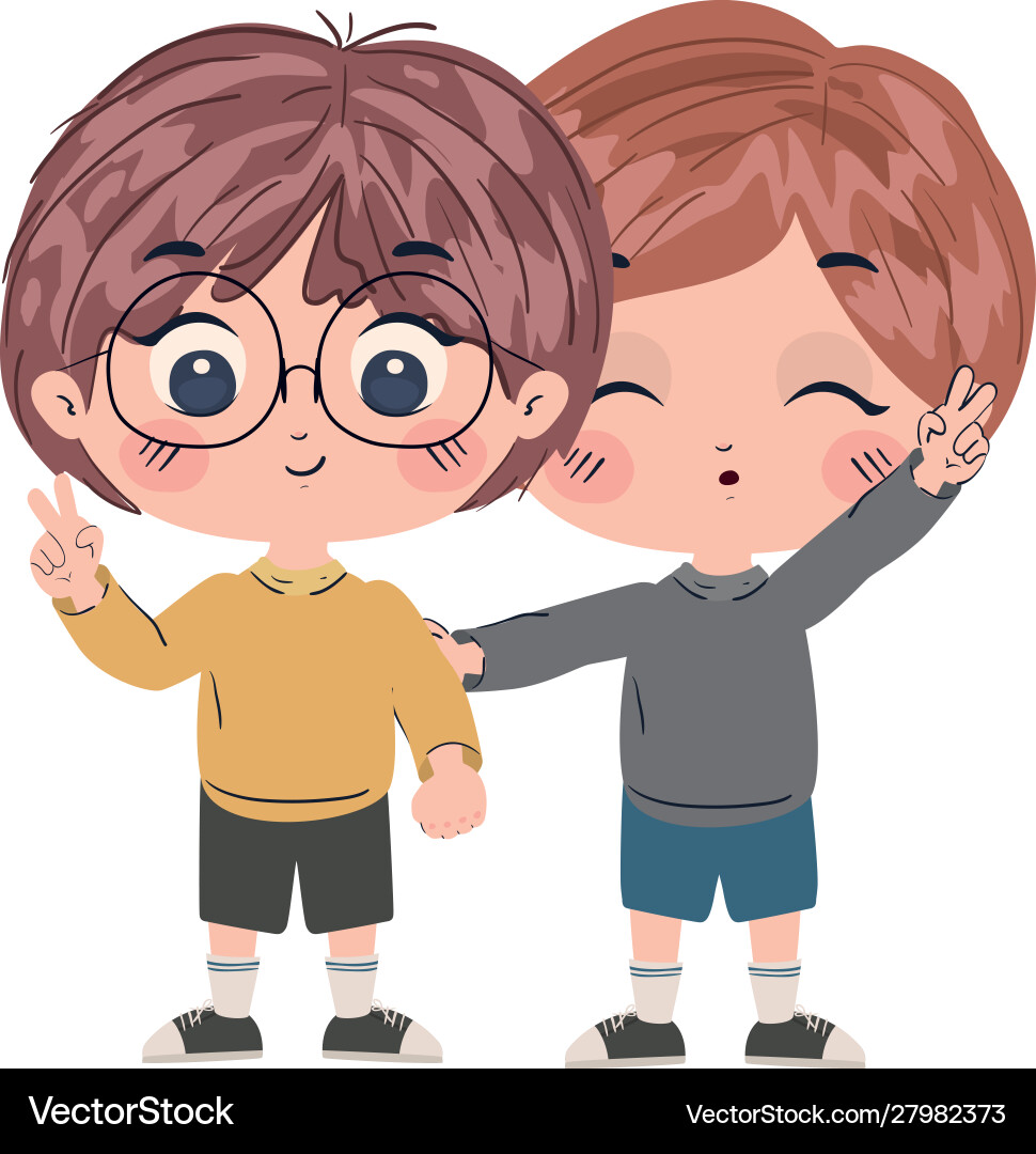 Isolated boys cartoons design Royalty Free Vector Image