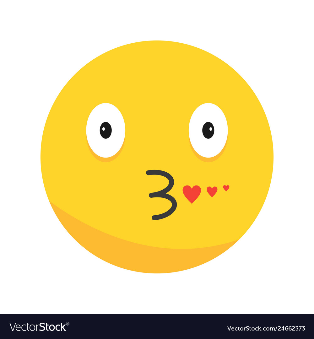 Kiss Emoji Icon Royalty Free Vector Image Vectorstock