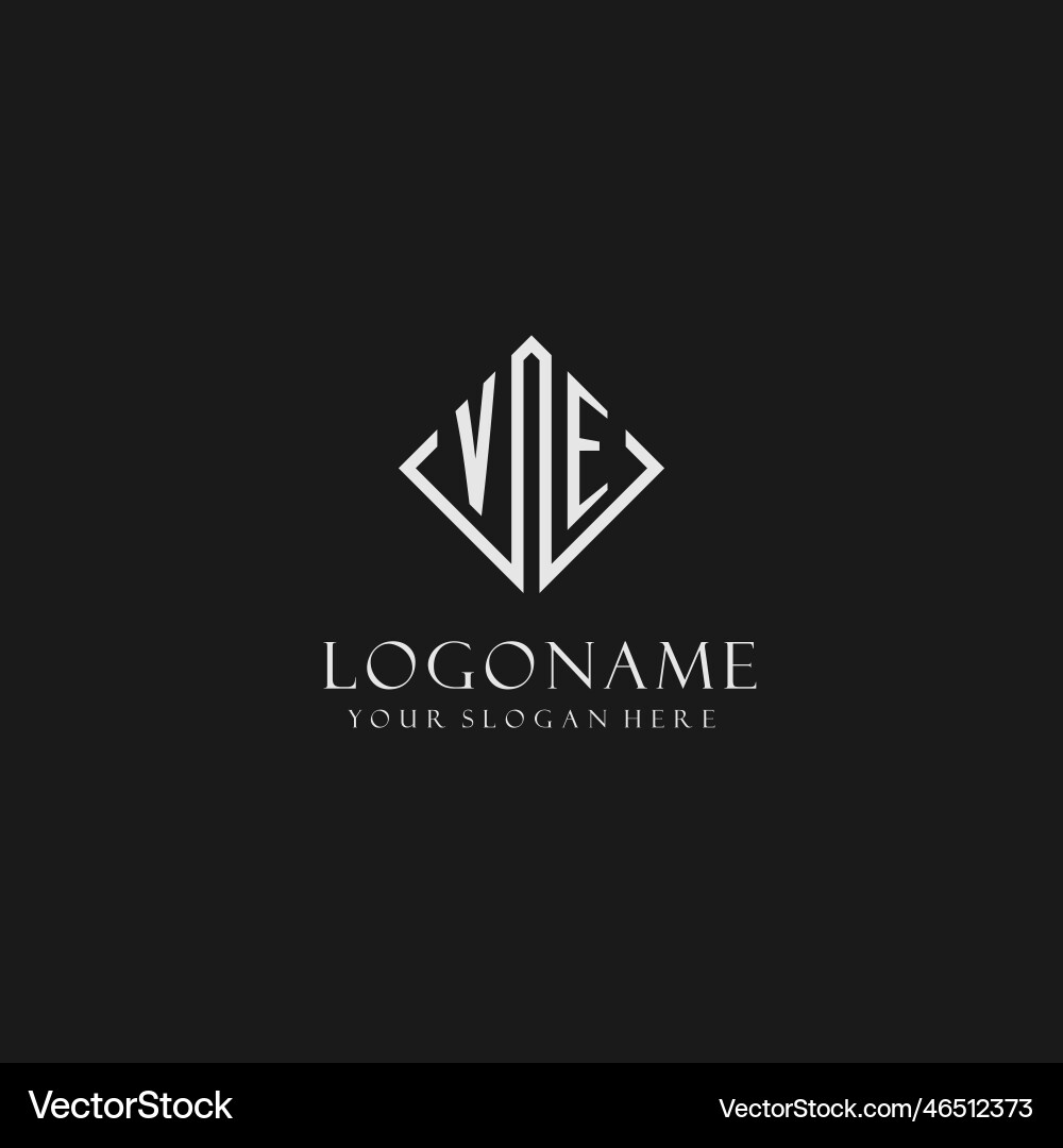 Letter logo with rhombus square design style Vector Image