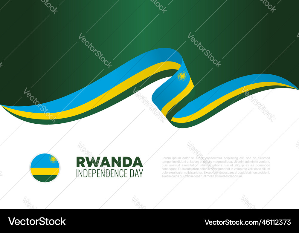 Rwanda independence day background banner poster Vector Image