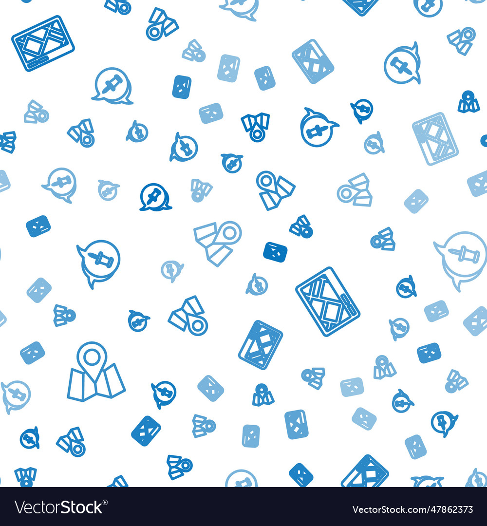 Set line folded map with location marker gps Vector Image