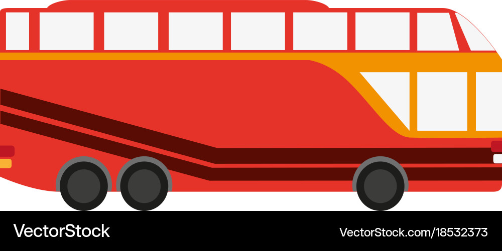 Travel bus vehicle Royalty Free Vector Image - VectorStock