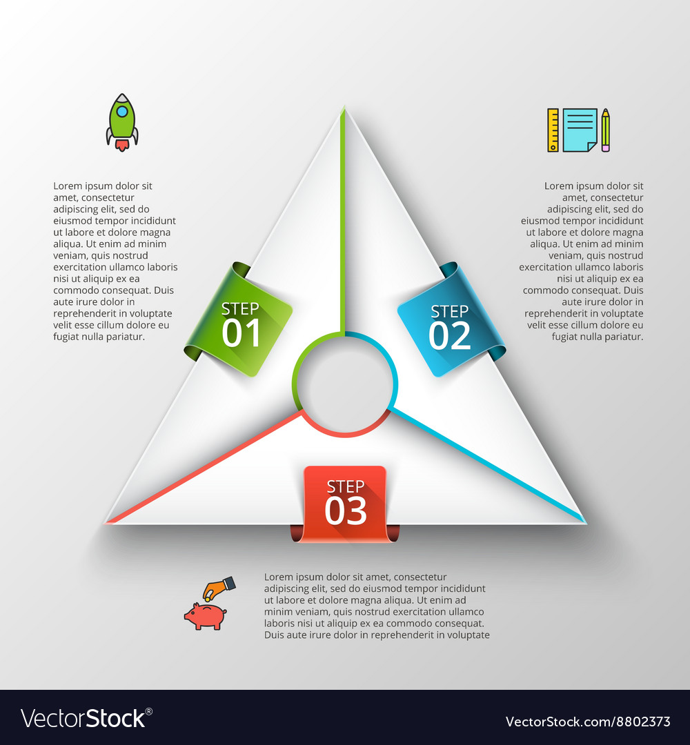 Triangle infographic Royalty Free Vector Image Triangle infographic Royalty Free Vector Image