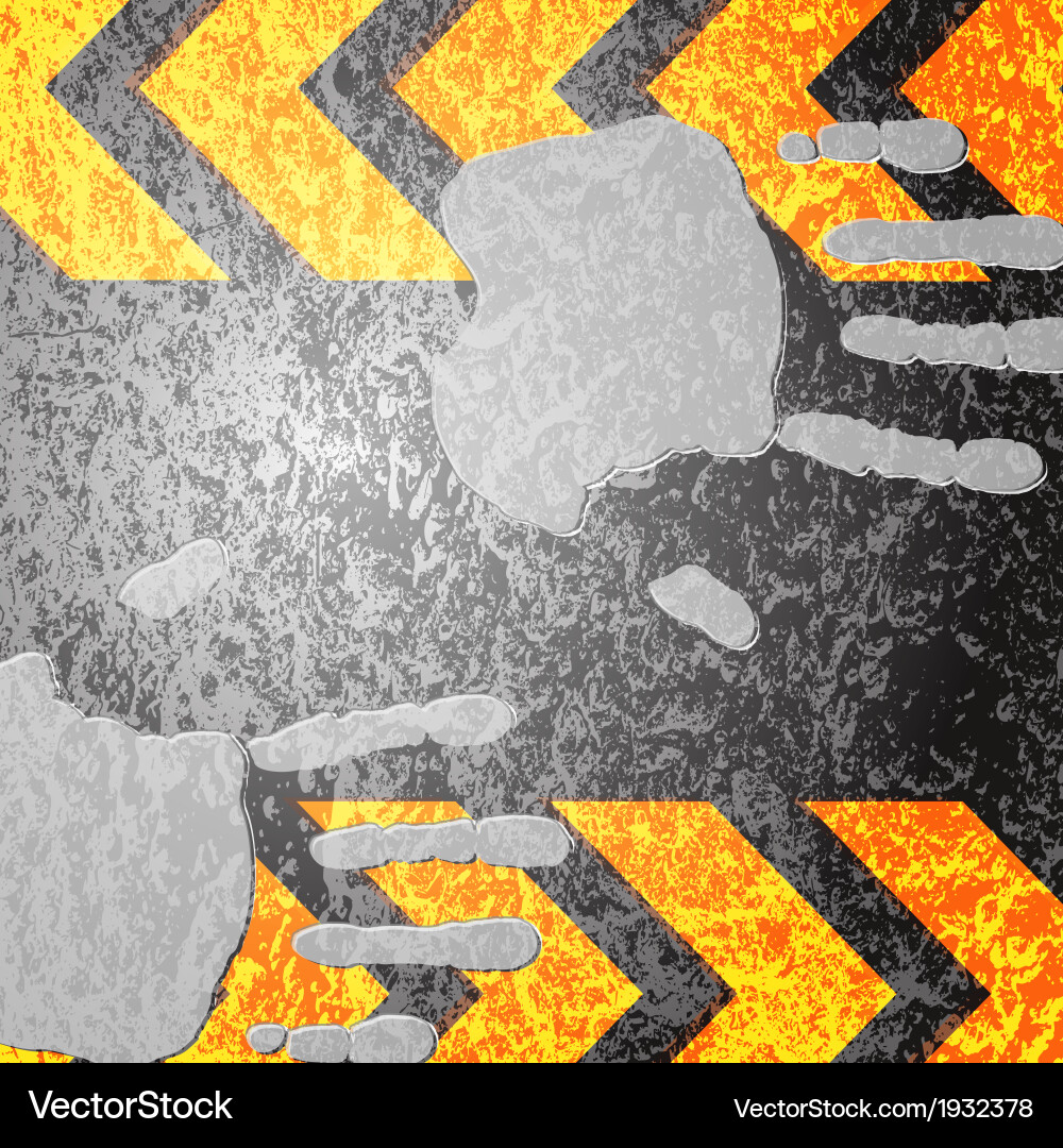 A grungy and worn hazard stripes texture Vector Image