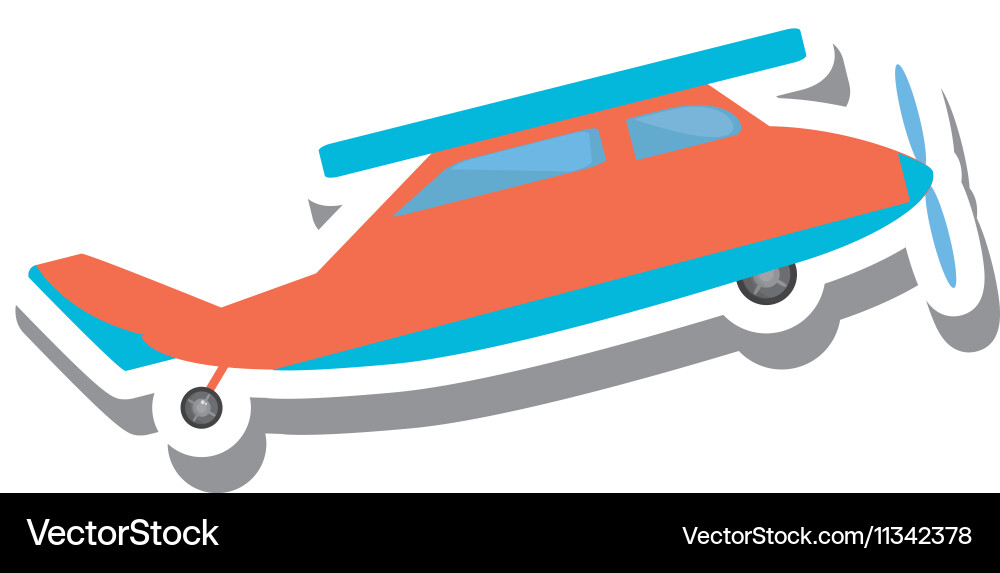 Airplane vehicle flying isolated icon Royalty Free Vector