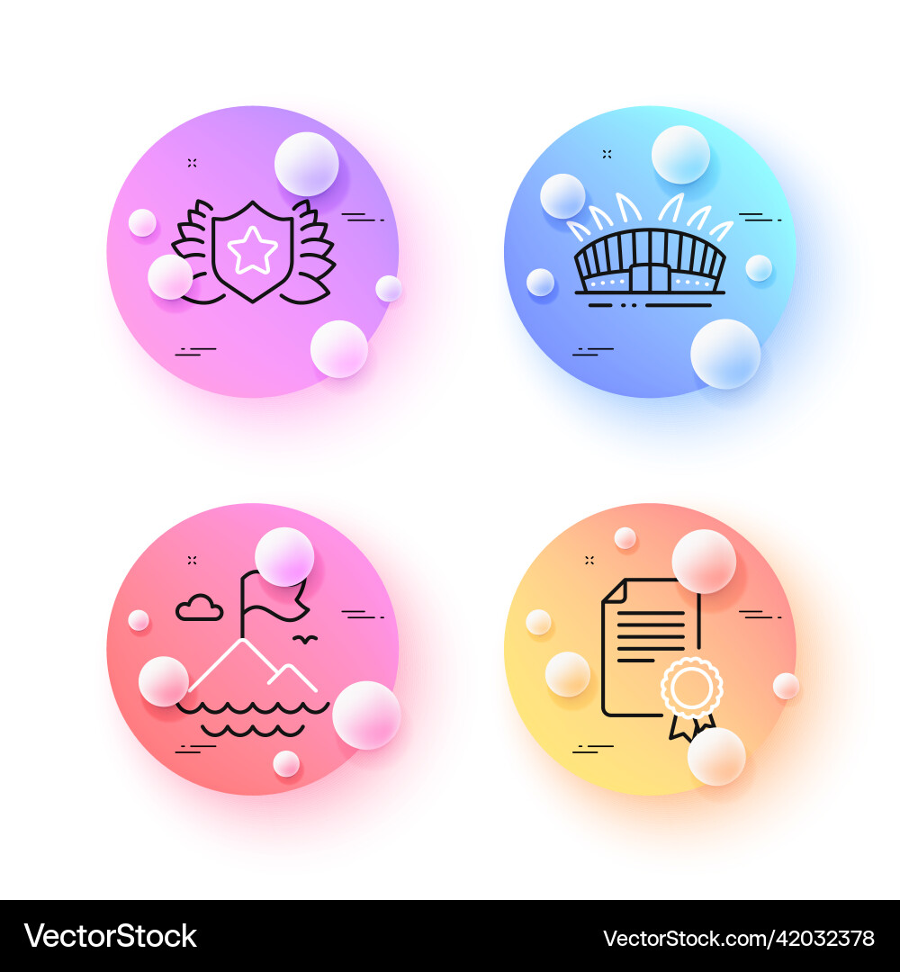 Arena stadium certificate and laureate minimal Vector Image