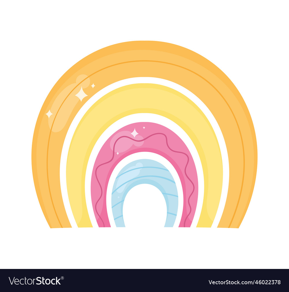 Cute rainbow spring Royalty Free Vector Image - VectorStock
