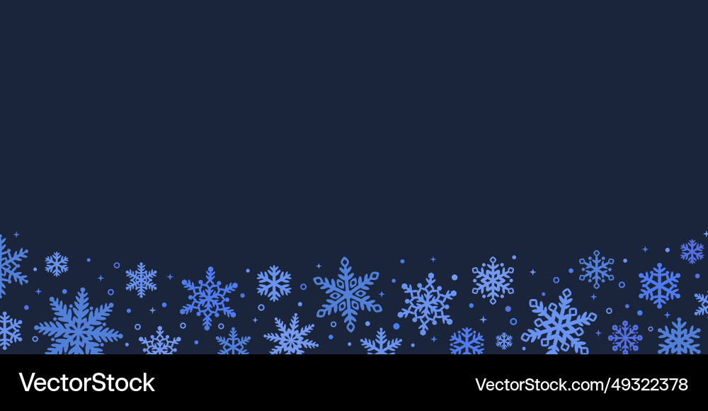 Dark blue winter holiday boarder background Vector Image