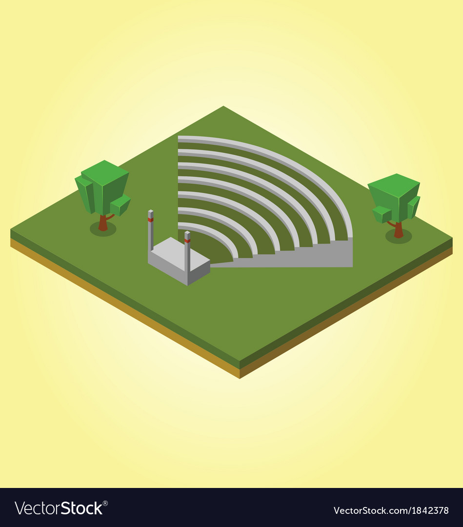 Isometric ampitheater Royalty Free Vector Image