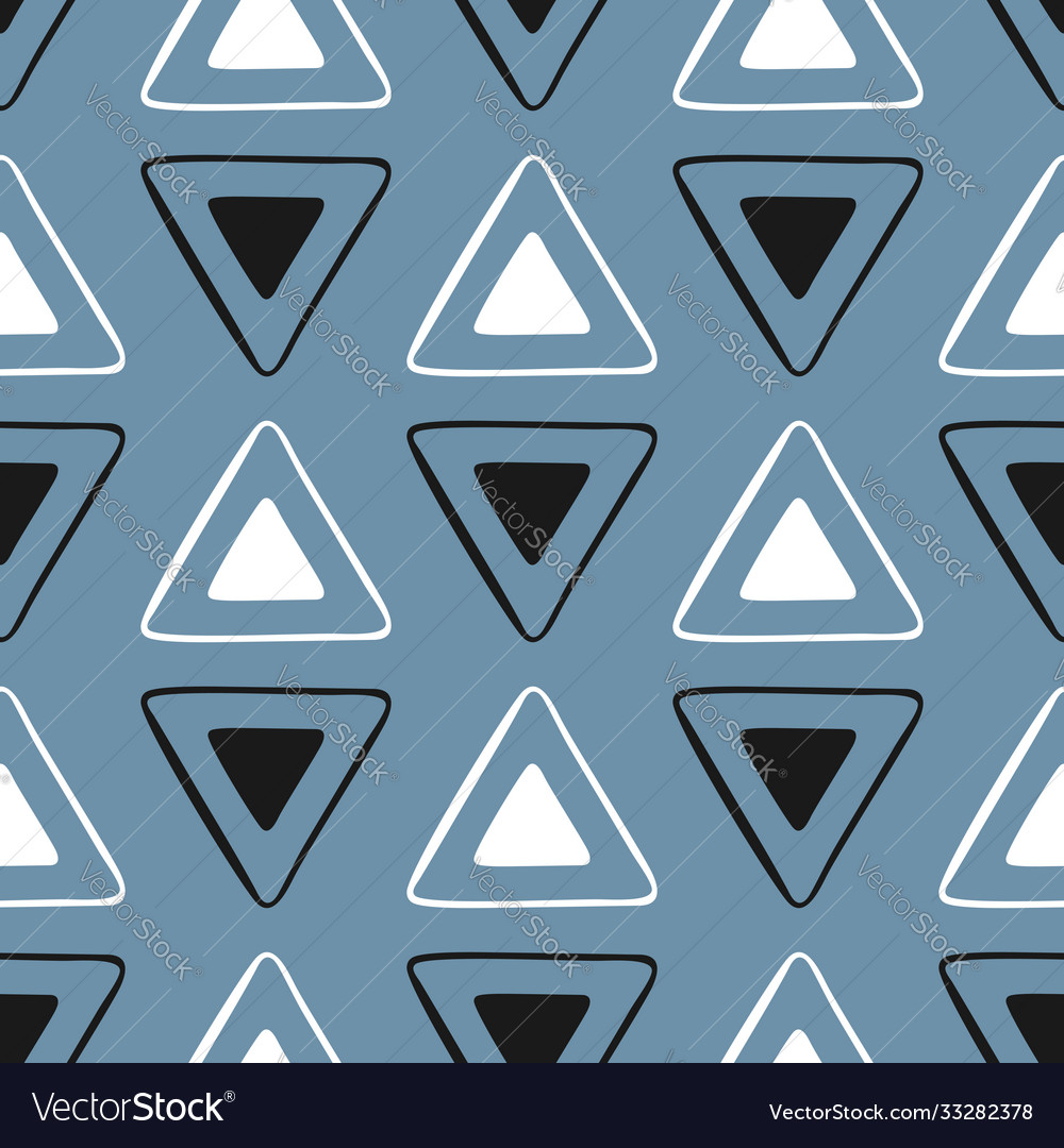 Simple seamless pattern with repeating triangles Vector Image