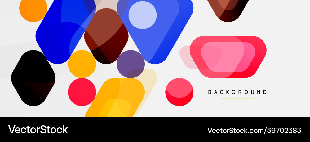 Abstract round geometric shapes and circles Vector Image