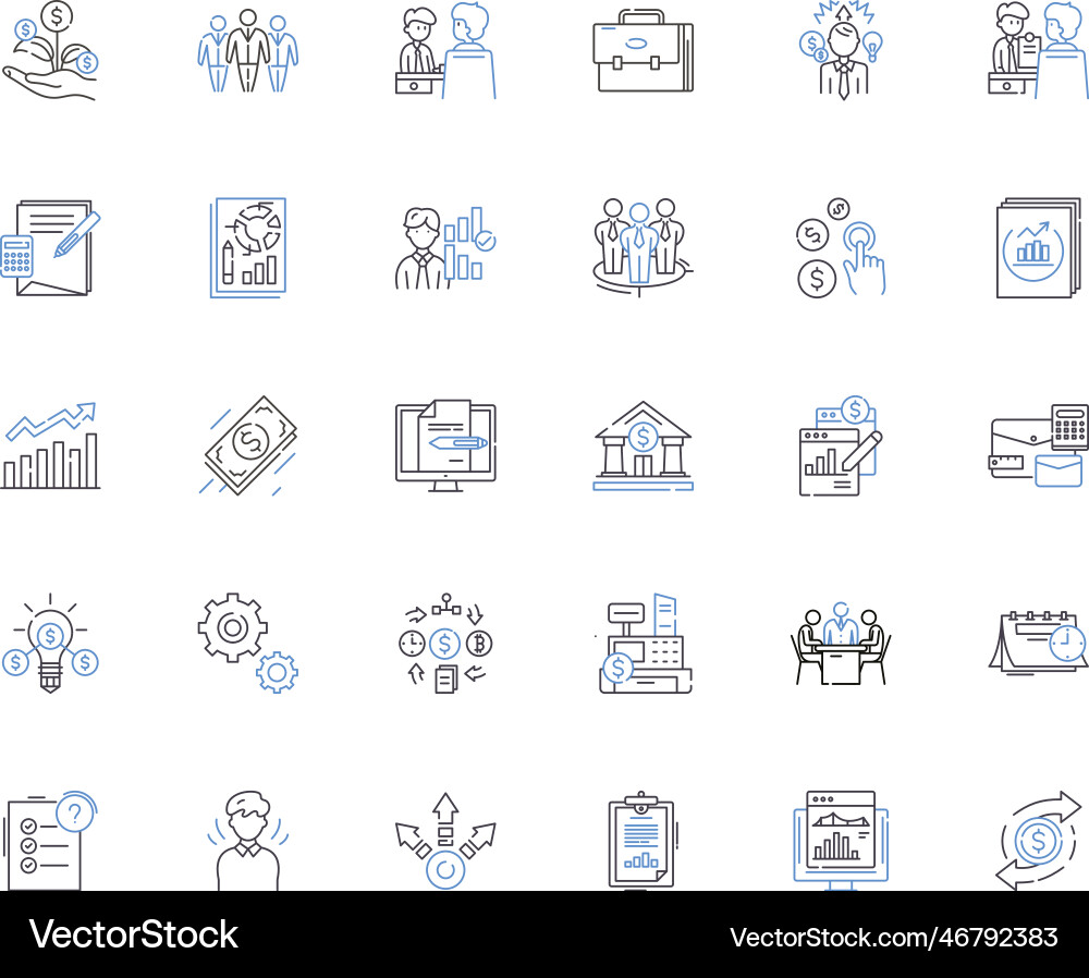 Clean technology line icons collection recycling Vector Image