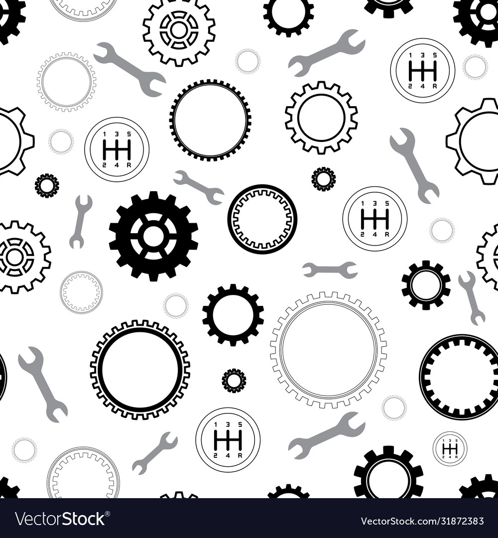 Cogwheel pattern Royalty Free Vector Image - VectorStock
