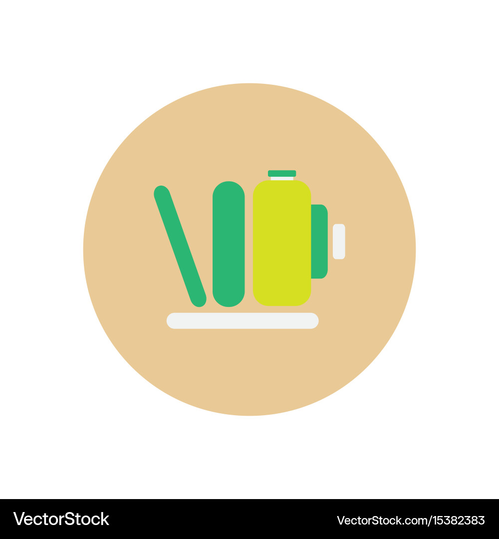 Icon on the white backgrounds in circles Vector Image