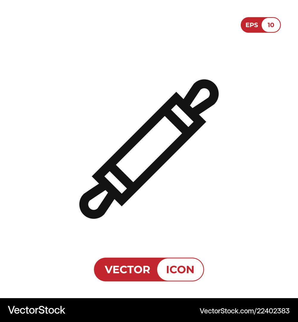 Rolling pin icon Royalty Free Vector Image - VectorStock