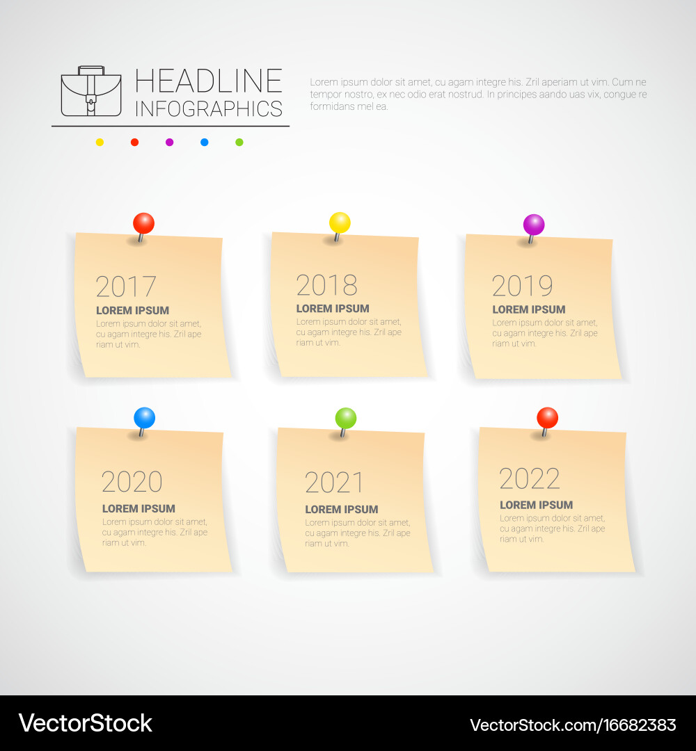 Sticker set headline infographic business Vector Image