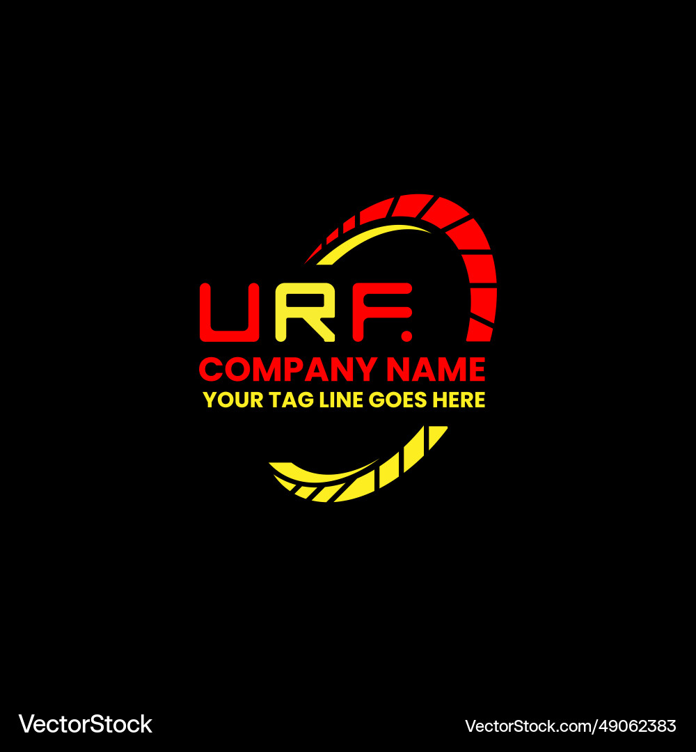 Urf letter logo design simple and modern Vector Image