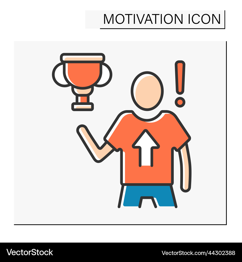 Achievement motivation color icon Royalty Free Vector Image
