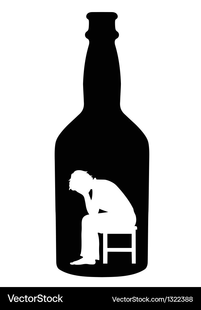 Alcoholism Royalty Free Vector Image Vectorstock
