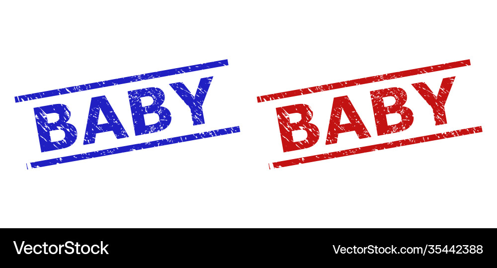 Baby watermarks with corroded style and parallel Vector Image