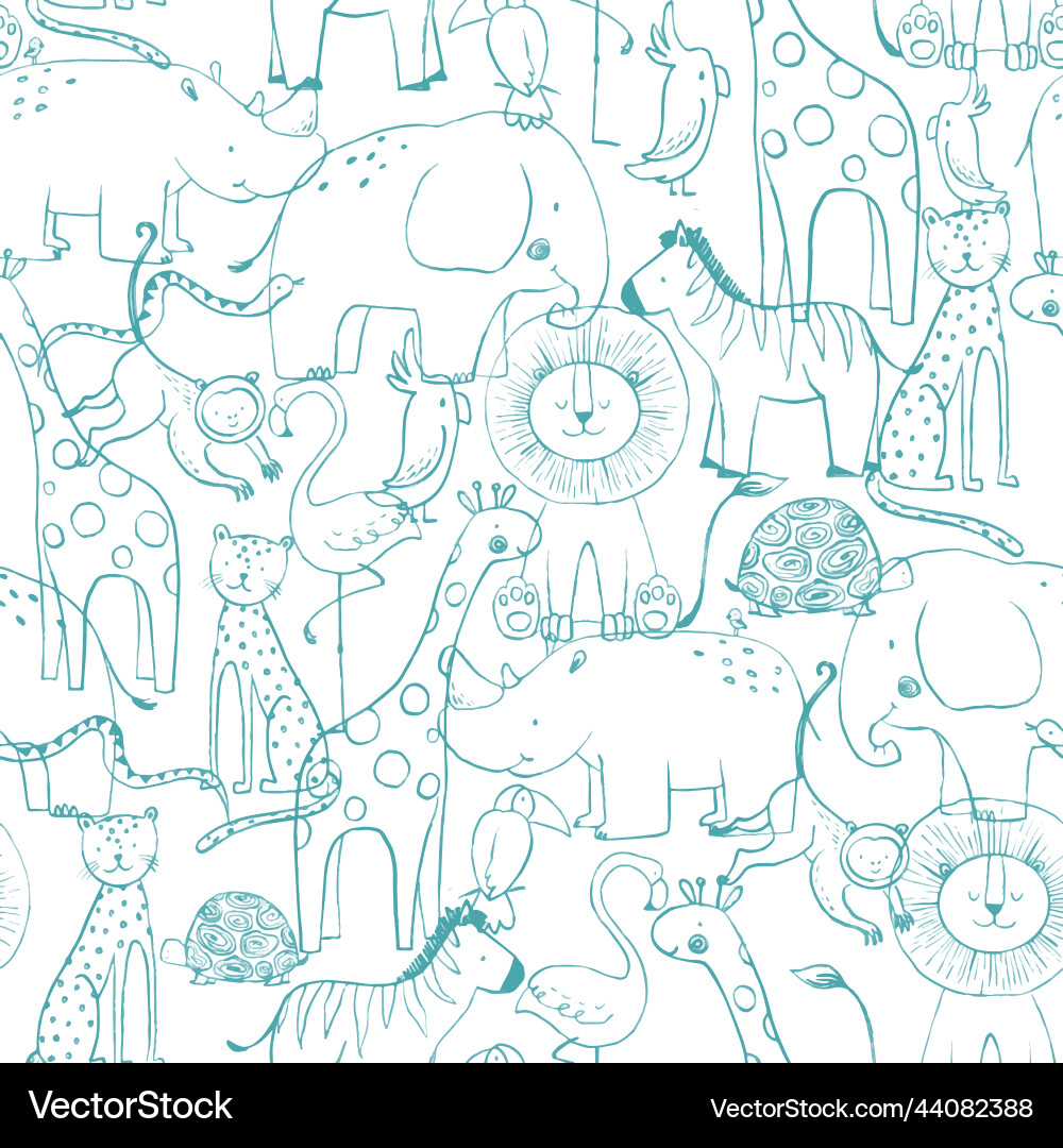 Beautiful seamless baby pattern with cute Vector Image