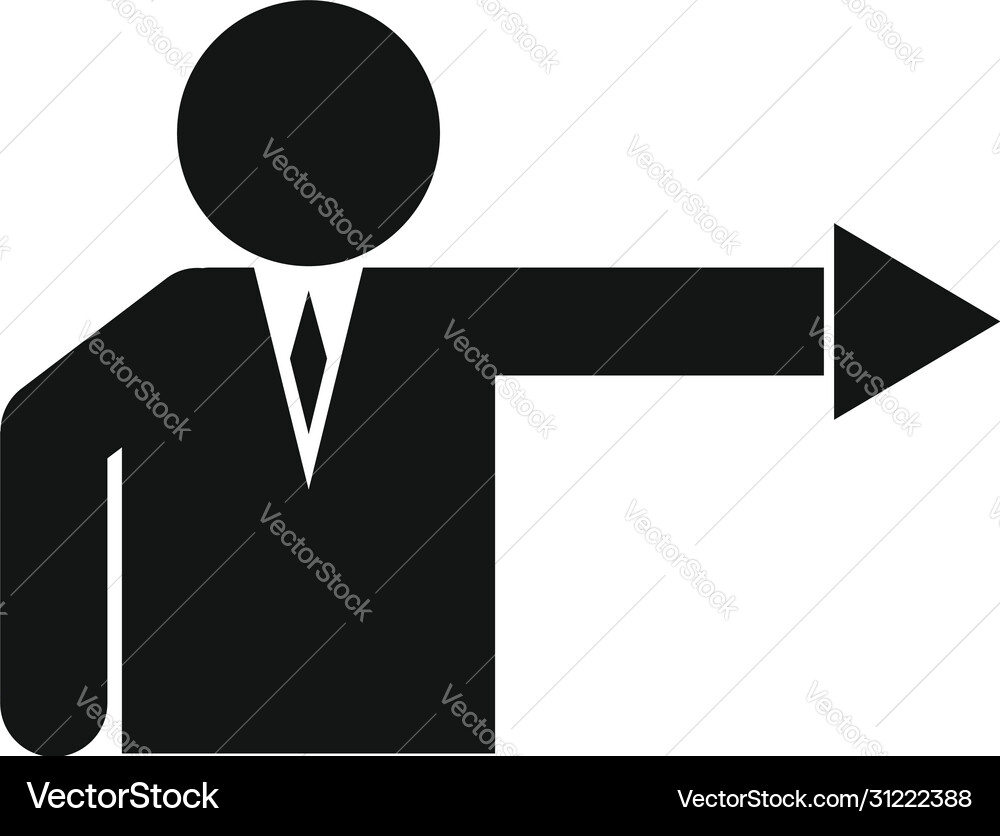Business corporate direction icon simple style Vector Image