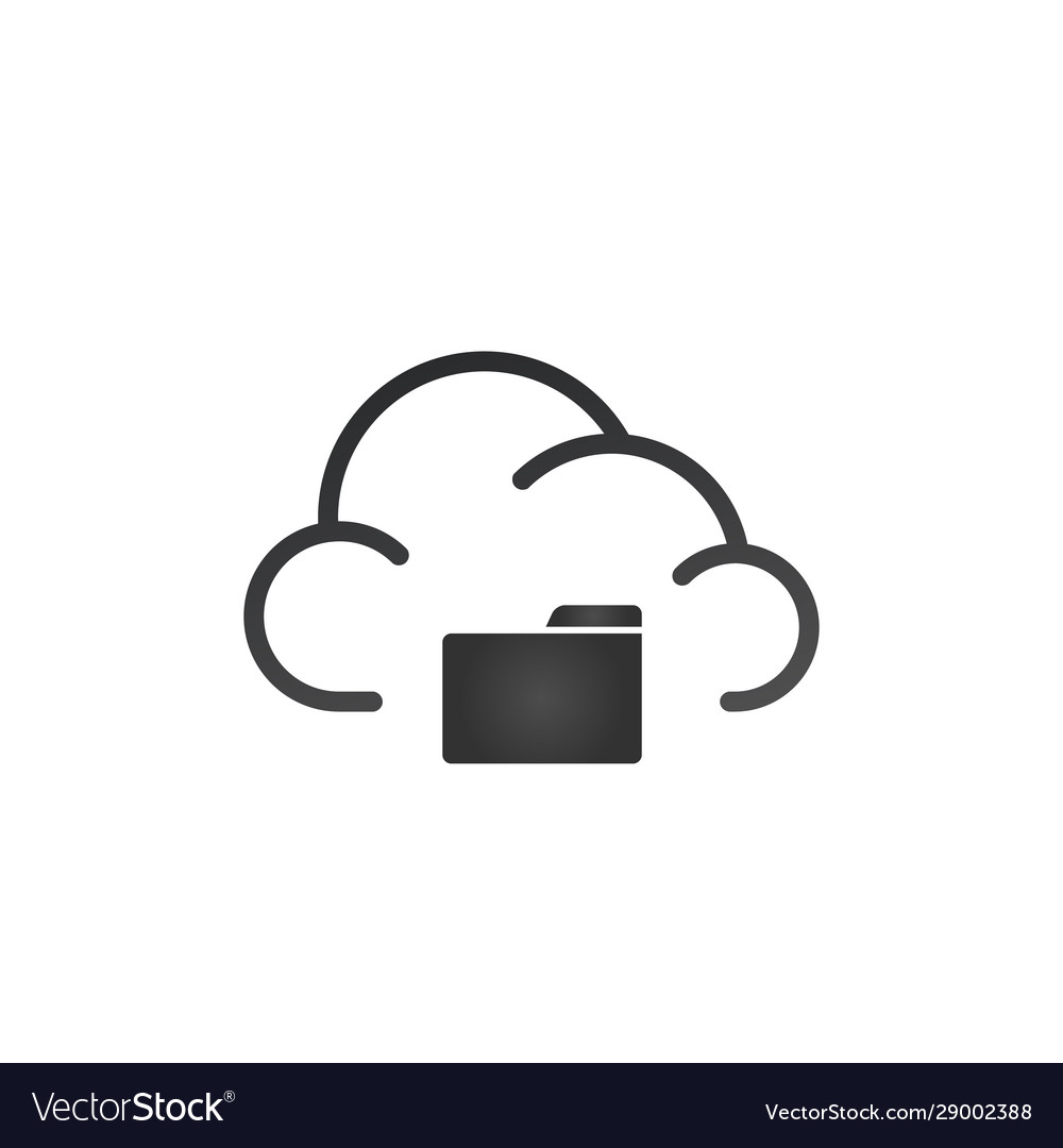 Cloud folder files remote storage server Vector Image