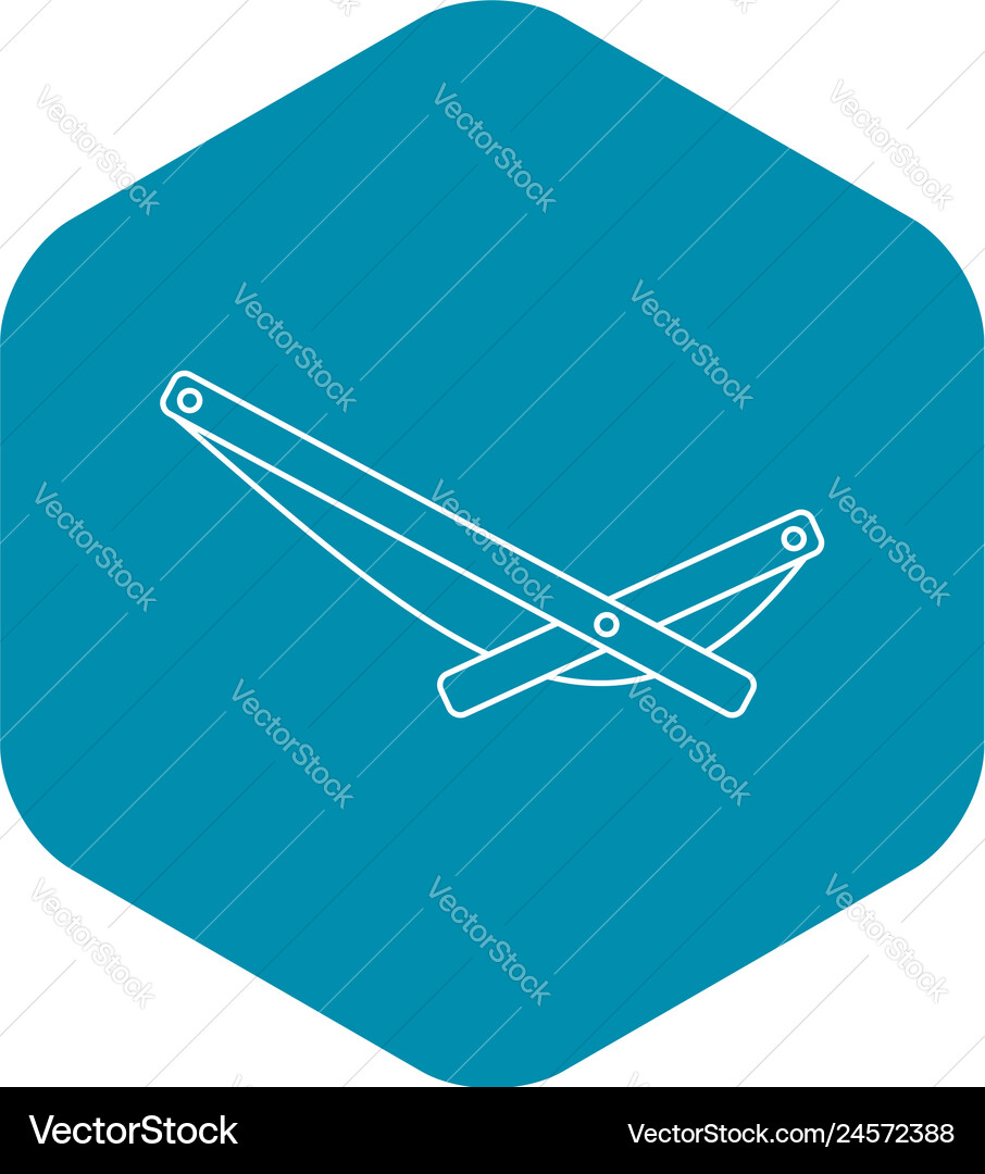 Recliner icon outline style Royalty Free Vector Image