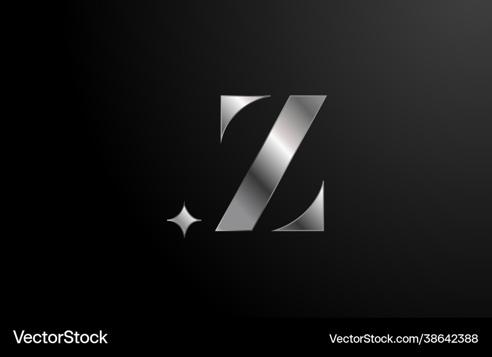 Z alphabet letter icon design with star template Vector Image