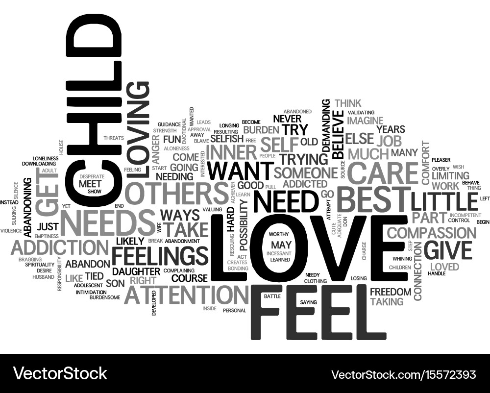 Are you love addicted text word cloud concept Vector Image