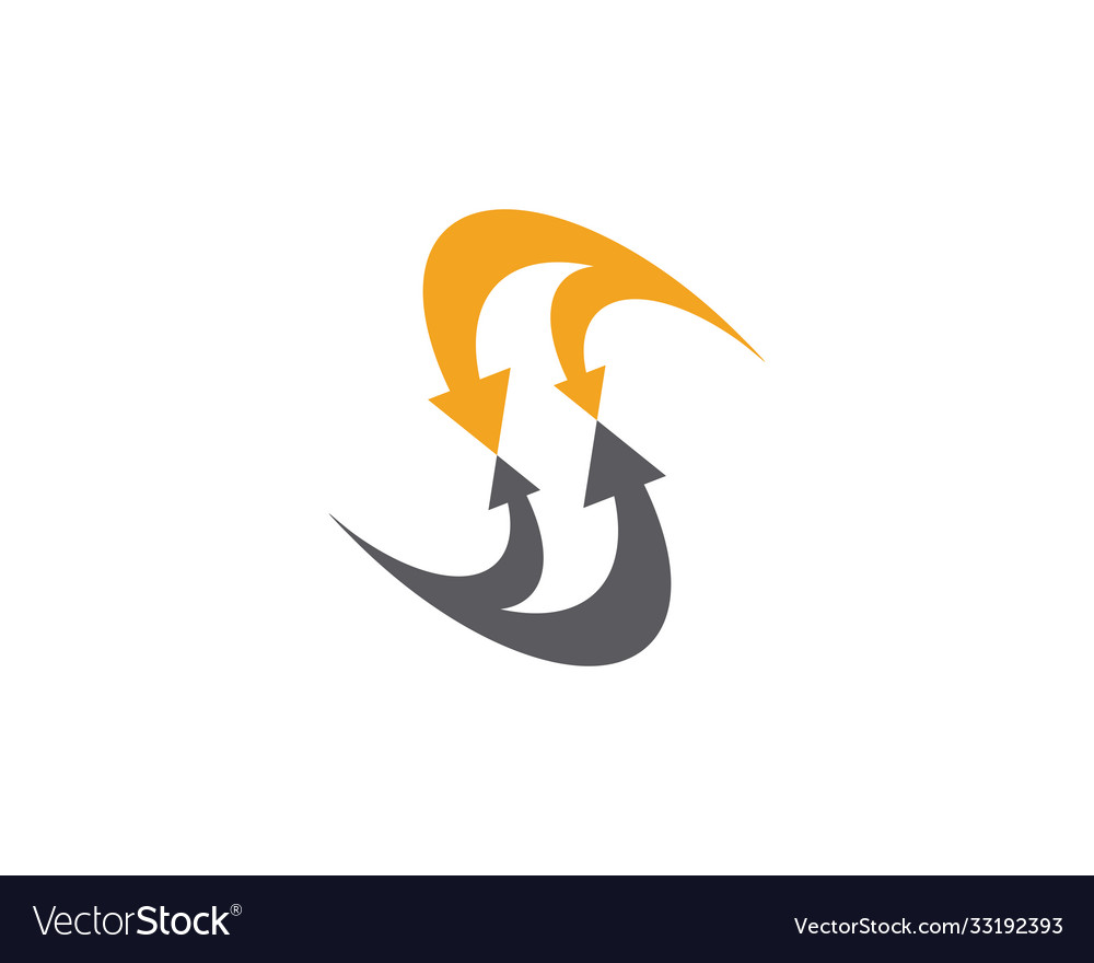 Arrow icon template design Royalty Free Vector Image
